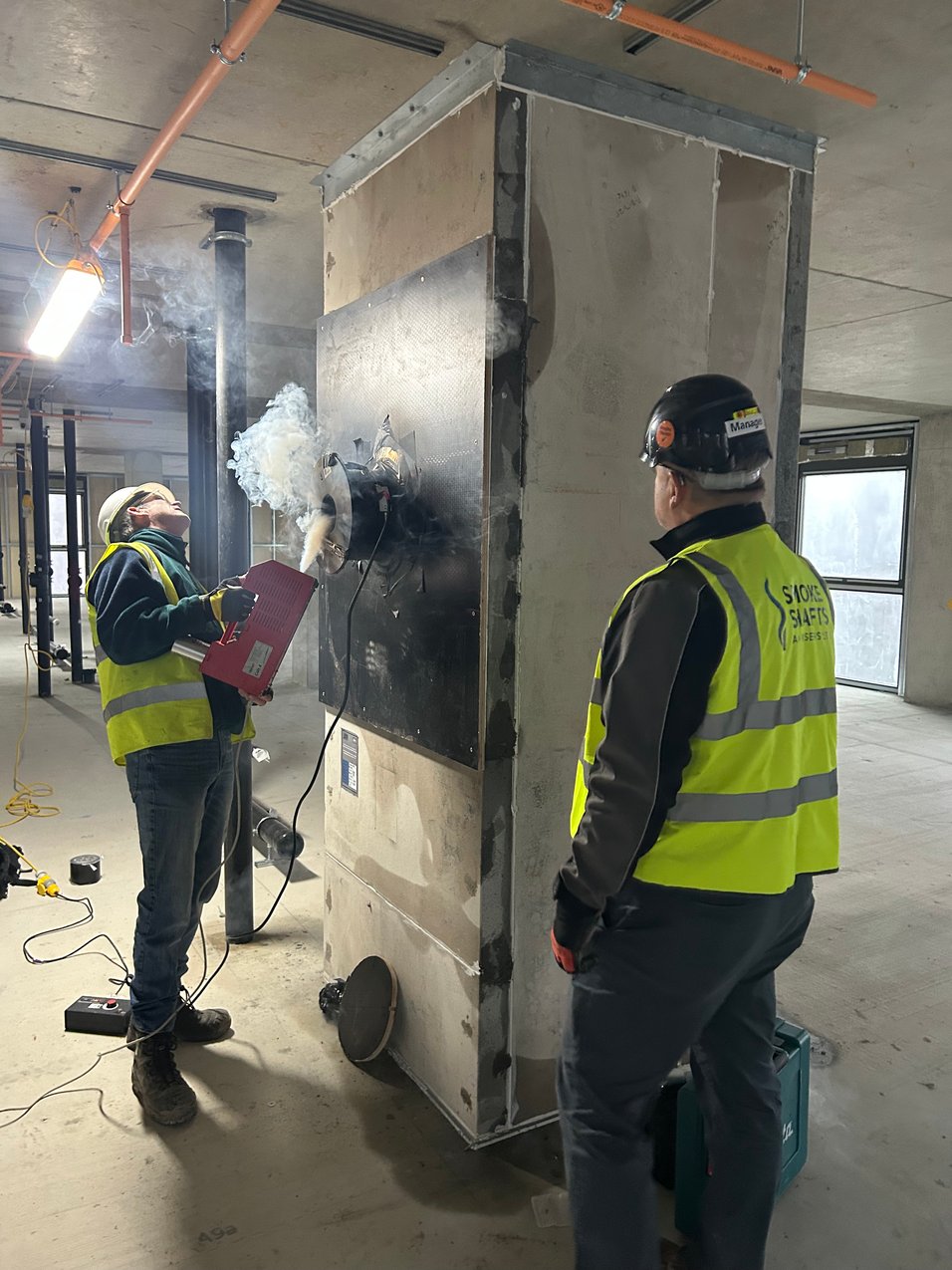 Specshaft passes smoke leakage test on PBSA project in Leeds
